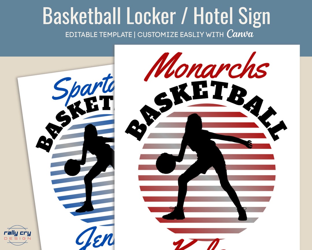 Girls Basketball Locker Sign, Hotel Door Hanger, Locker Decoration Pep ...