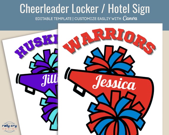 Cheerleader Locker Decoration Sign Hotel Door Sign Tag Cheer - Etsy