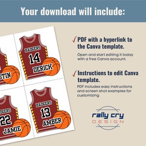 Basketball Jersey Name Gift Tag, Personalize Snack Name Tag for Travel ...