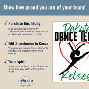 Dance Team Hotel Door Sign Tag, Locker Decoration, Dance Squad Spirit ...