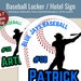 Baseball Locker Decoration Name Tag, Baseball Hotel Door Printable Sign ...