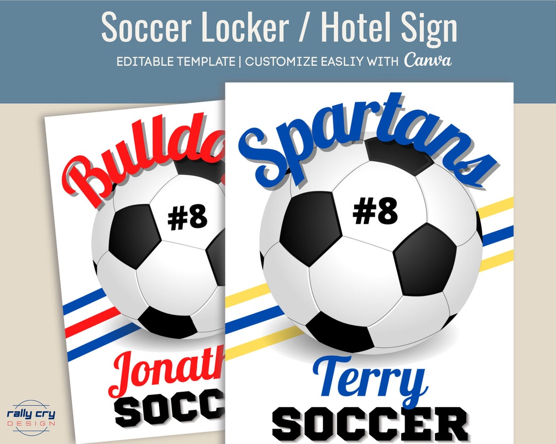 Soccer Locker Decoration, School Locker Sign Tag, Travel Team Hotel ...