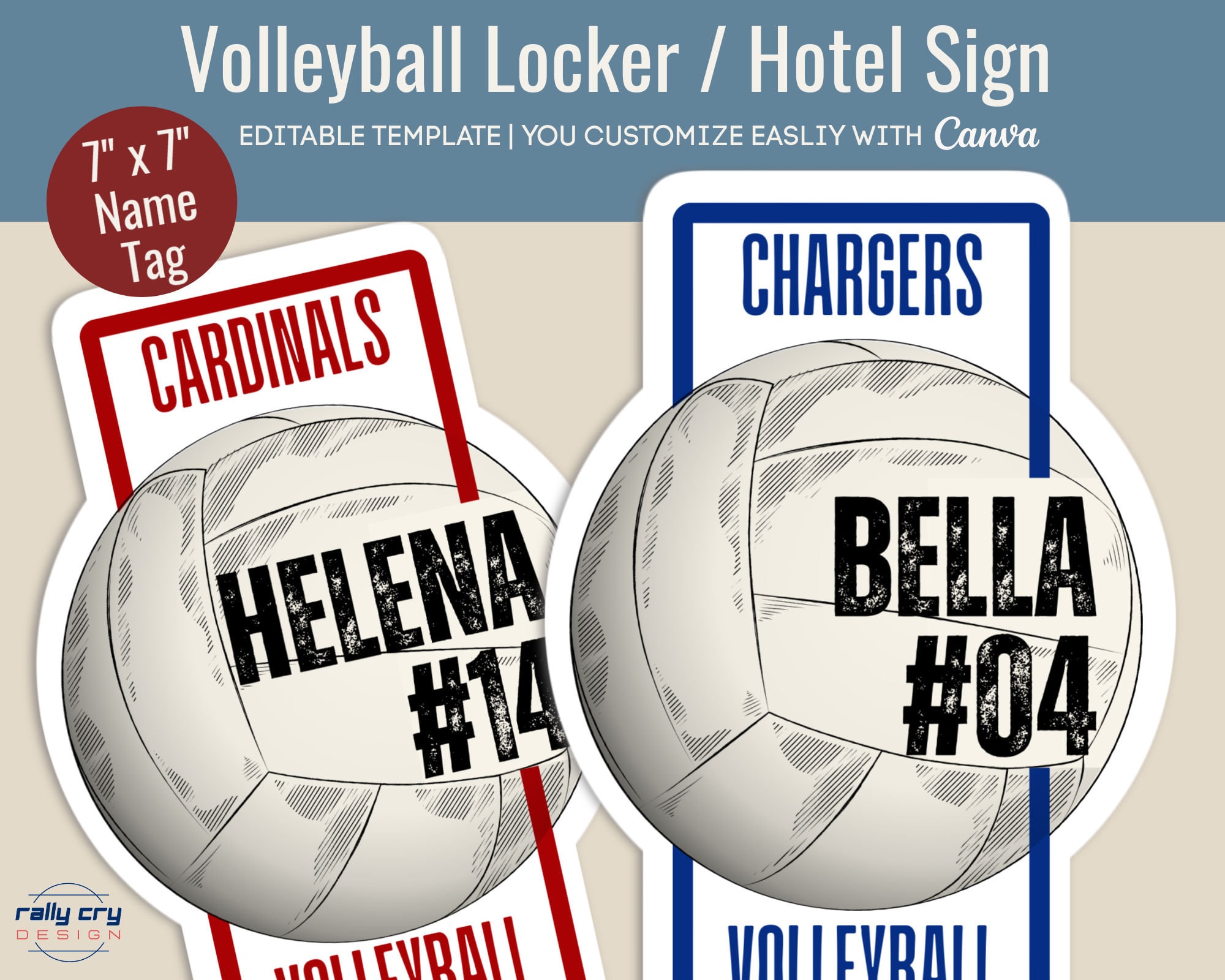 Volleyball Locker Decoration Name Tag Hotel Door Sign - Etsy