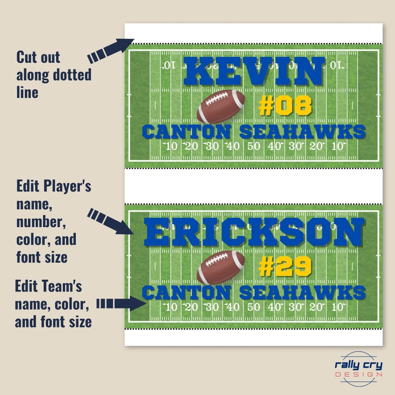 Football Hotel Door Sign, Locker Room Poster, Locker Decoration Name ...