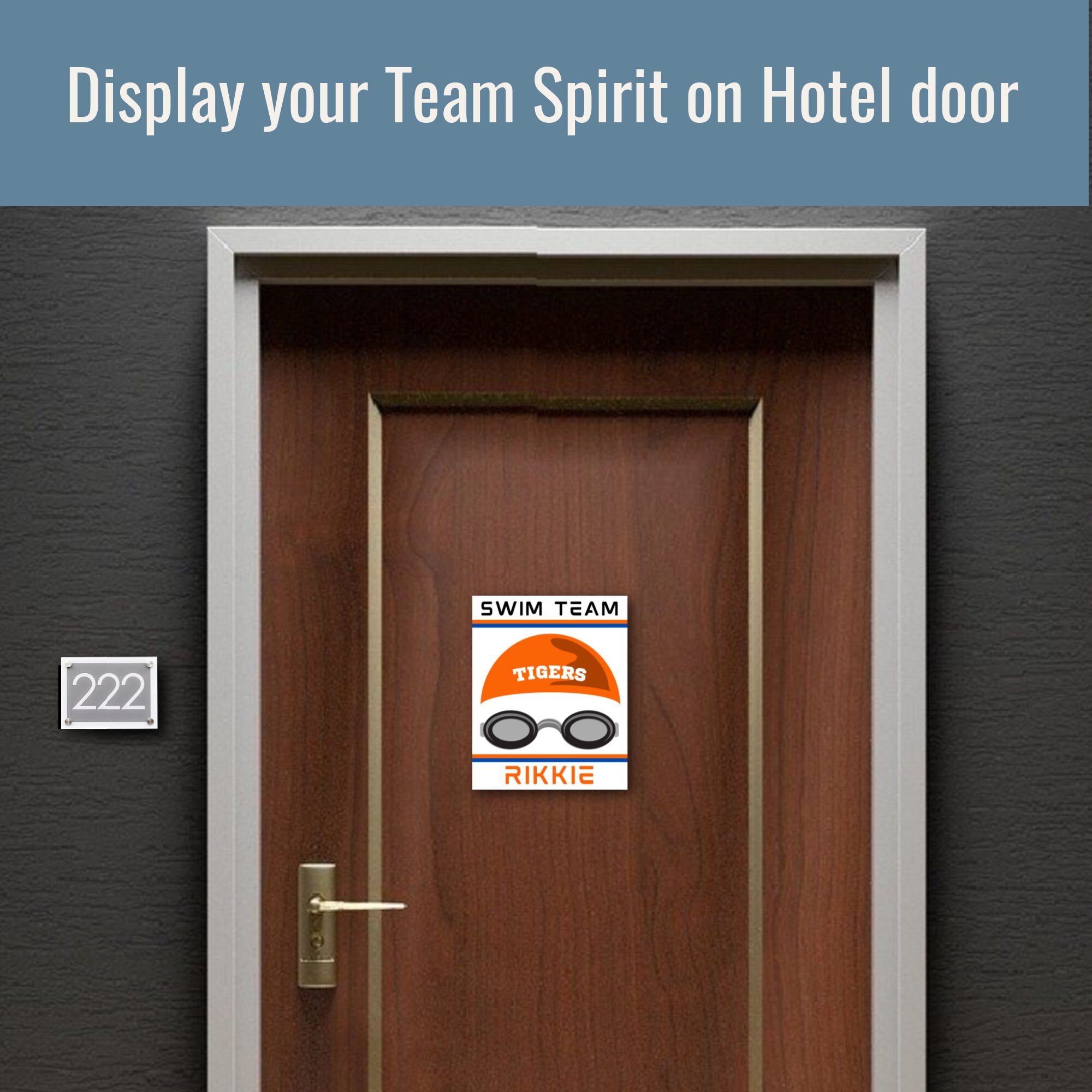 Swim Team Locker Decoration Sign Hotel Door Sign Tag Team - Etsy