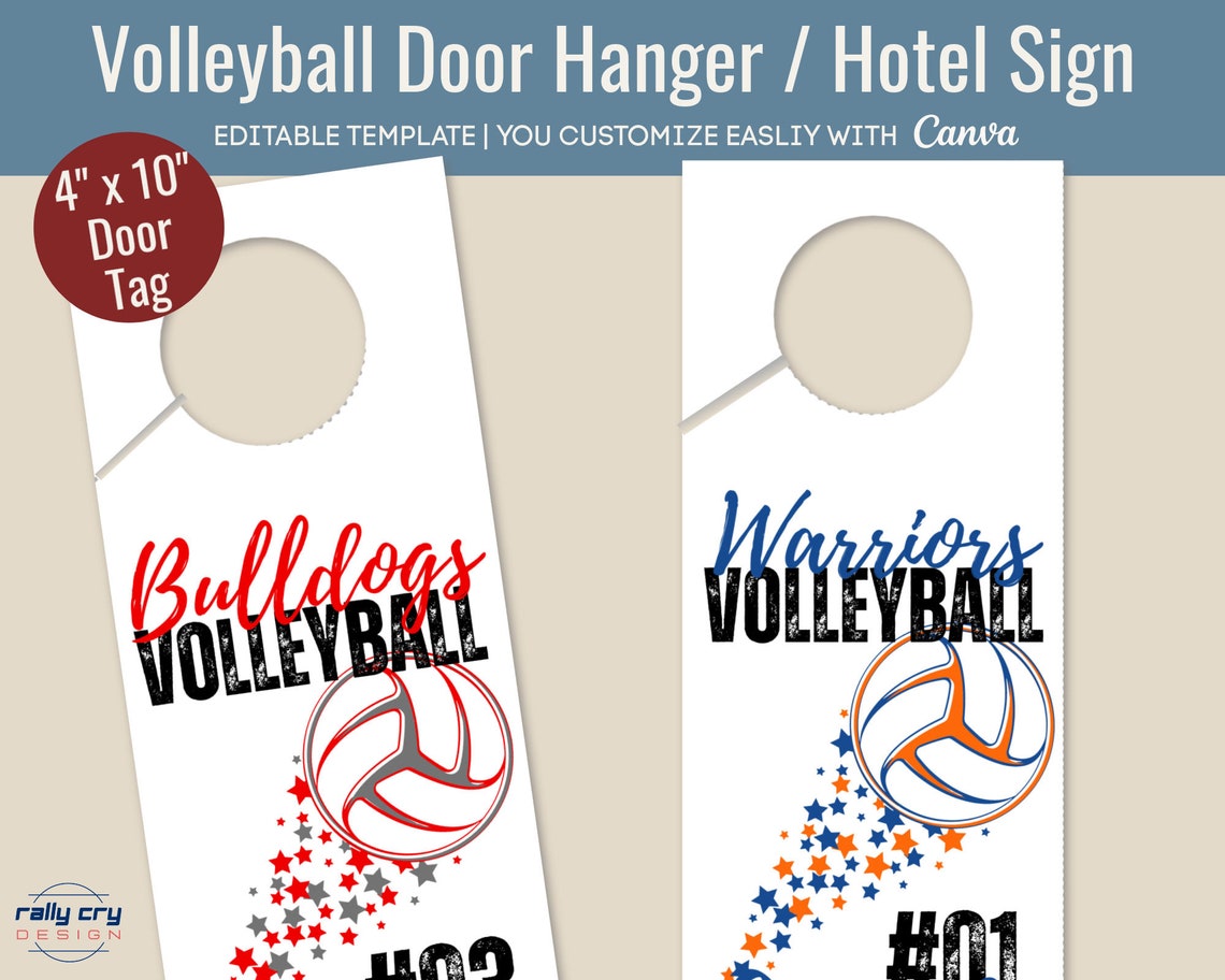 Volleyball Hotel Door Hanger Sign Door Decoration Name Tag - Etsy
