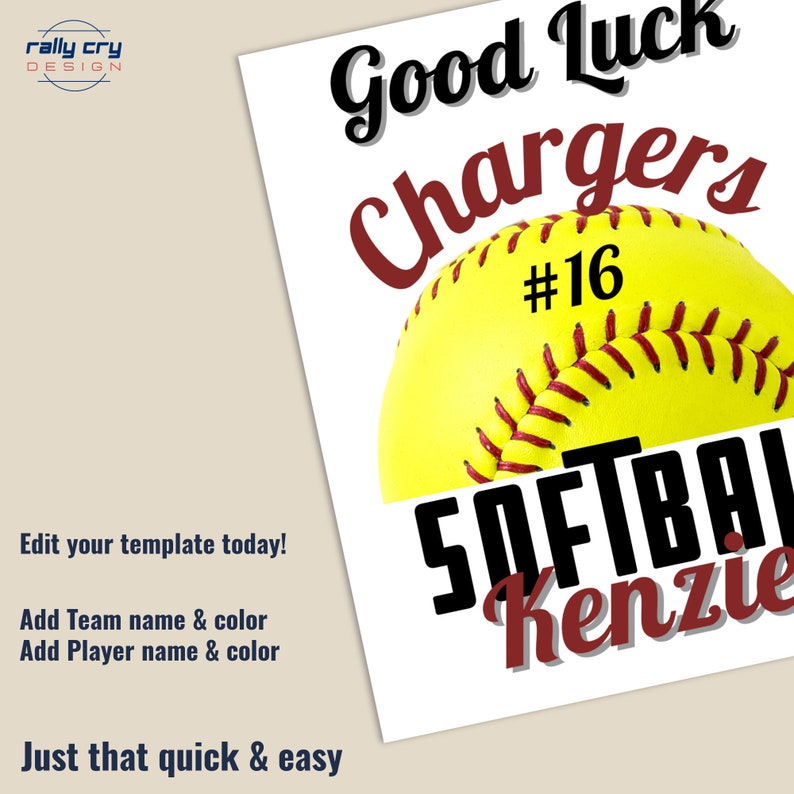 Good Luck Girls Softball Hotel Door Sign Locker Decoration - Etsy