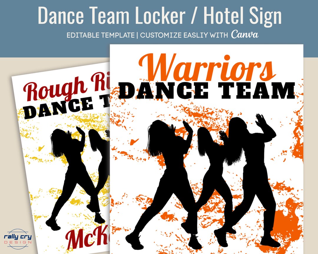 Dance Team Locker Sign Decoration, Dance Squad Spirit Poster, Hotel ...