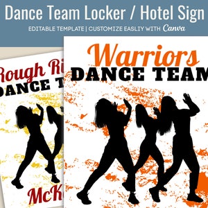 Dance Team Locker Sign Decoration, Dance Squad Spirit Poster, Hotel ...
