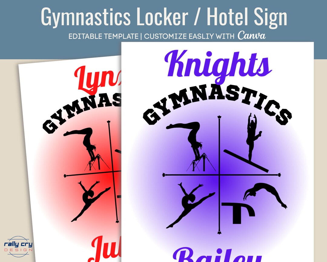 Gymnastics Locker Decoration Sign, Hotel Door Sign Tag, Gymnastics Club ...