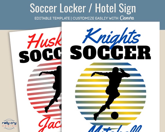 Boys Soccer Hotel Door Sign Locker Room Poster Locker - Etsy