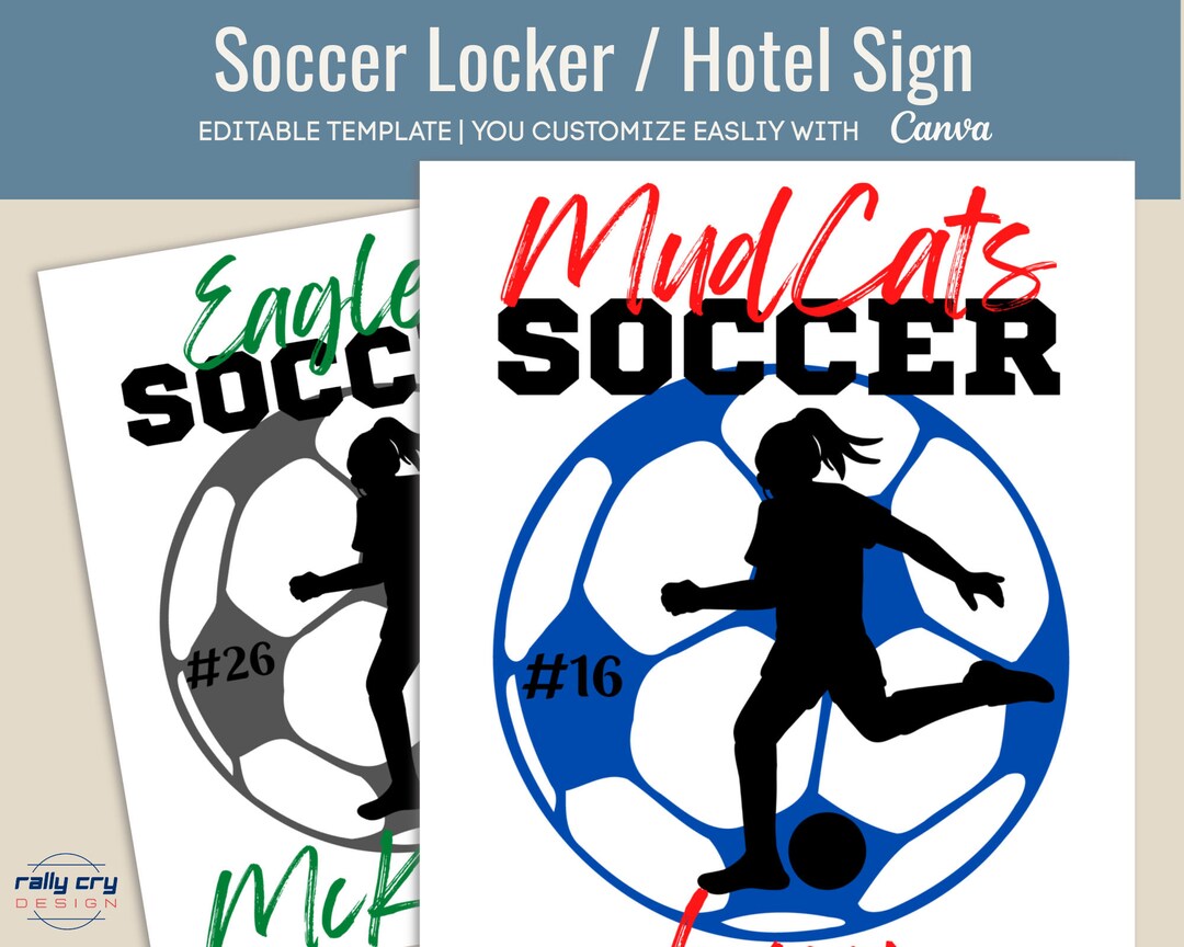 Girls Soccer Hotel Door Sign, Locker Room Poster, Locker Decoration ...