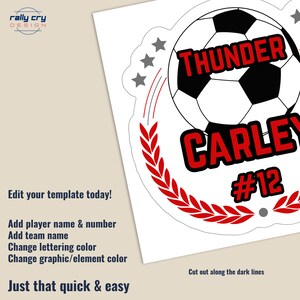 Soccer Hotel Door Name Tag, Locker Decoration Sign, Soccer Printable ...