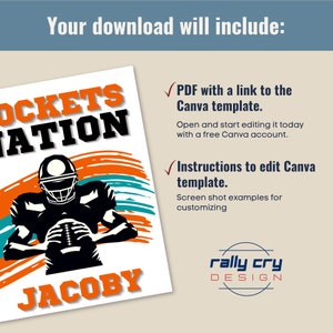 Football Hotel Door Sign, Locker Room Name Tag, Team Nation Spirit Sign ...