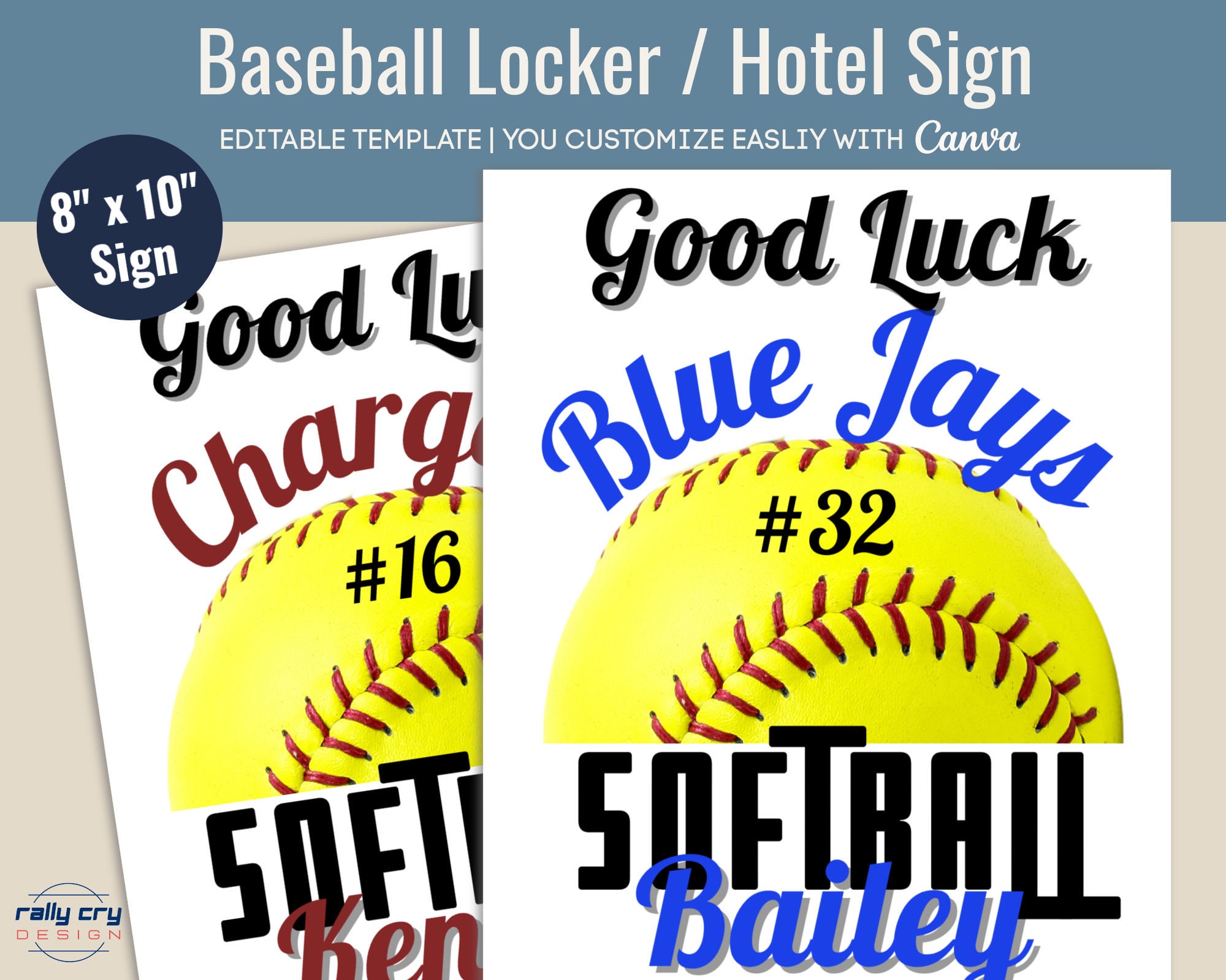 Good Luck Girls Softball Hotel Door Sign Locker Decoration - Etsy