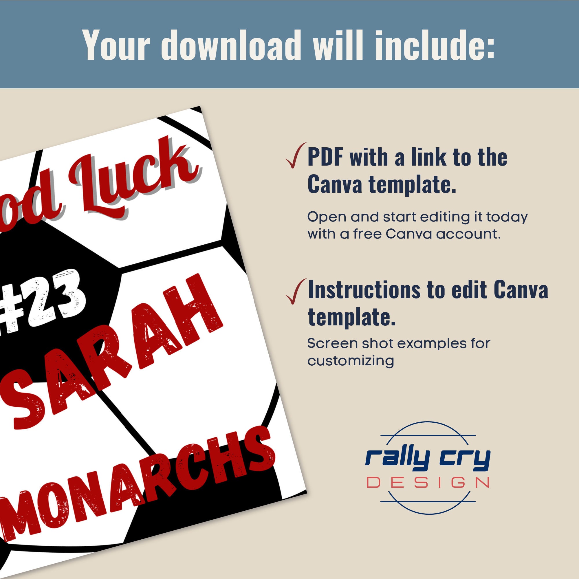 Good Luck Soccer Hotel Door Sign Locker Decoration Name Tag - Etsy