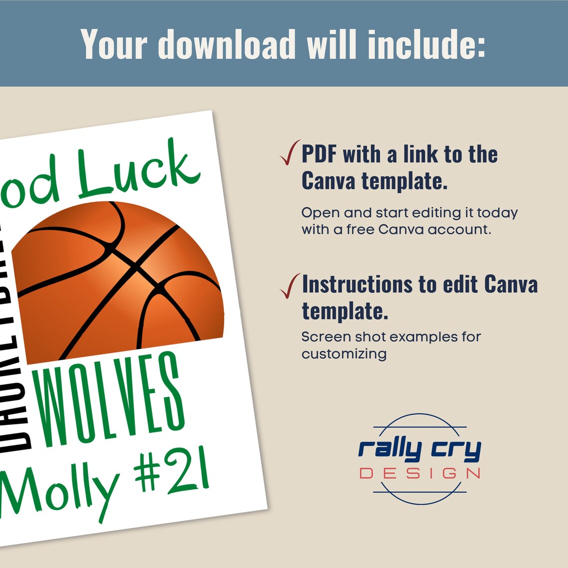 Good Luck Basketball Hotel Door Sign Pep Rally Team Spirit - Etsy