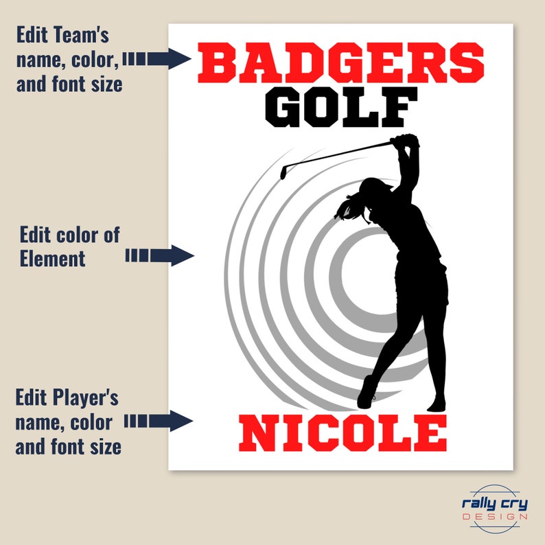 Girls Golf Hotel Door Sign Hanger Locker Decoration Tag Pep - Etsy