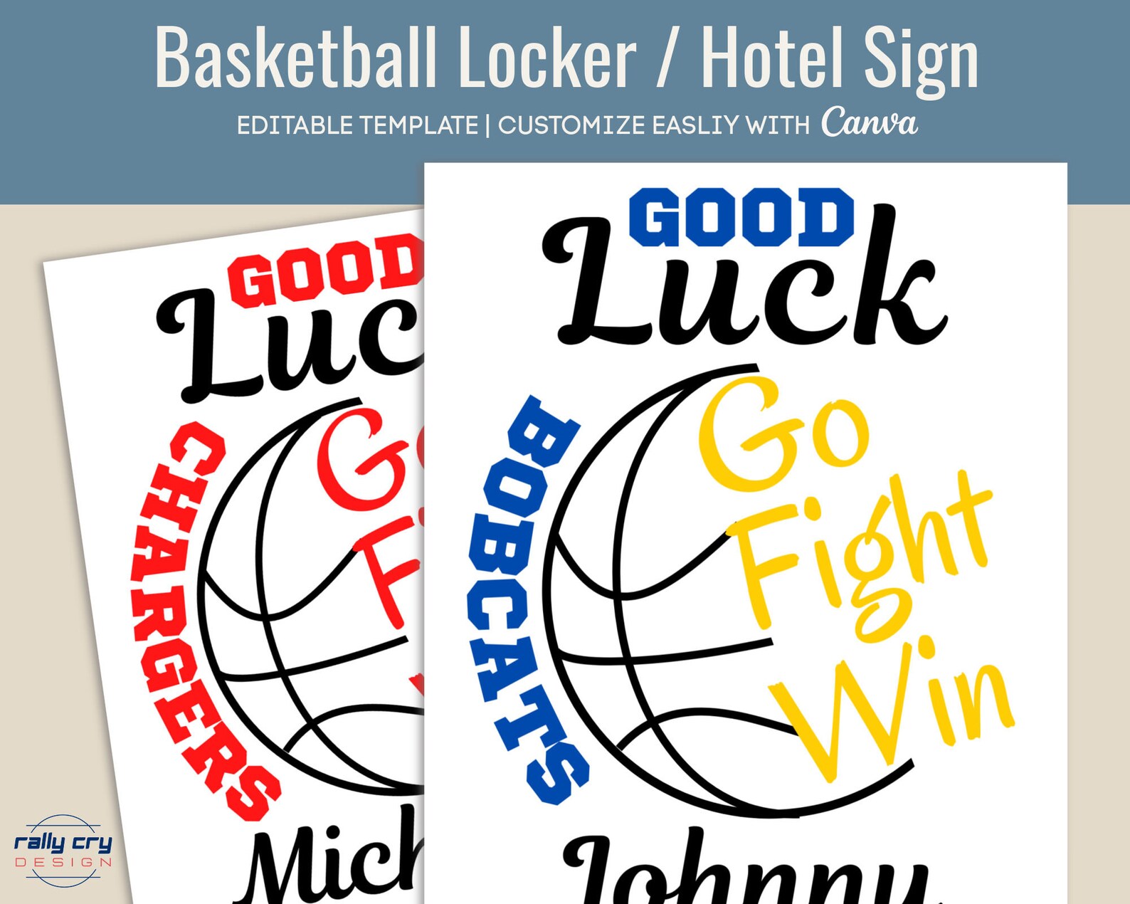 Good Luck Basketball Hotel Door Sign Pep Rally Poster - Etsy