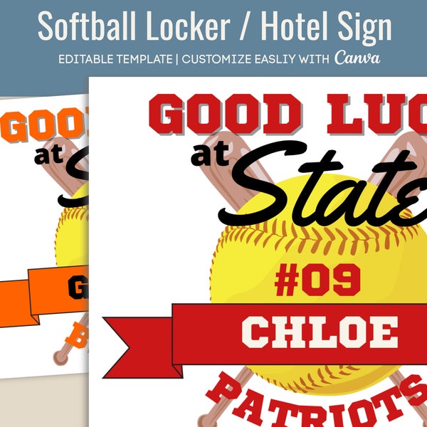 Good Luck State Softball - Etsy