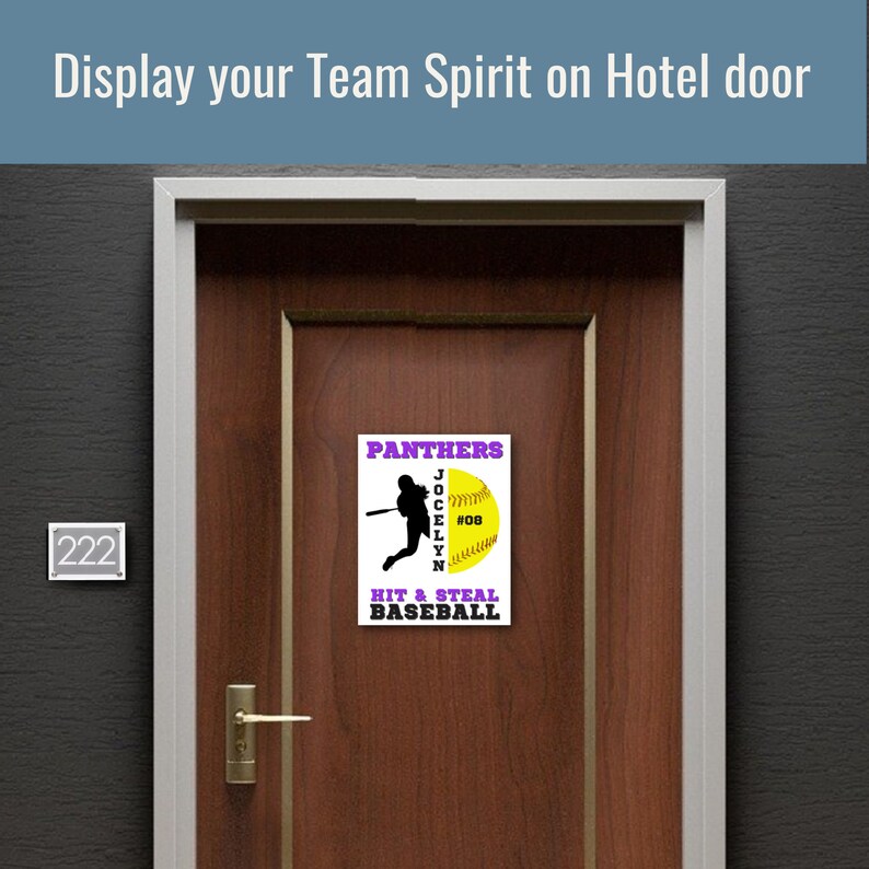 Girls Softball Hotel Door Sign Locker Decoration Name Tag - Etsy