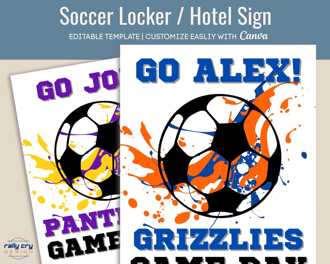 Soccer Locker Decoration, Locker Sign Tag, Team Hotel Sign, Locker Room ...