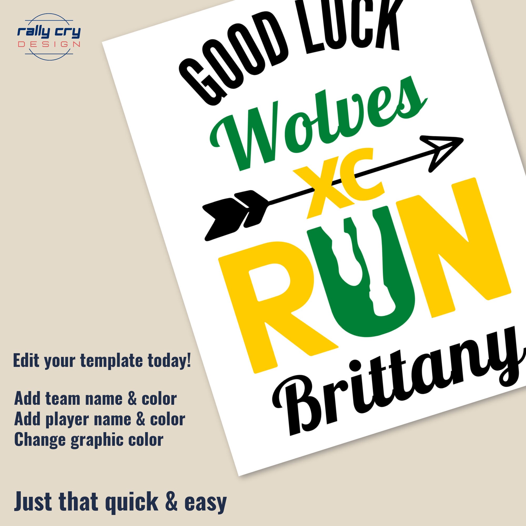 Good Luck Cross Country Locker Decoration Locker Sign Tag XC - Etsy