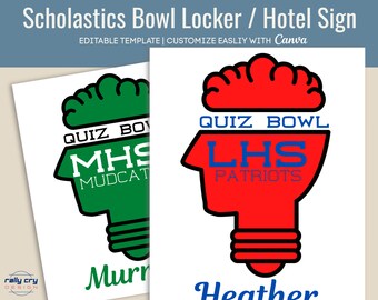Scholastic Bowl Sign - Etsy