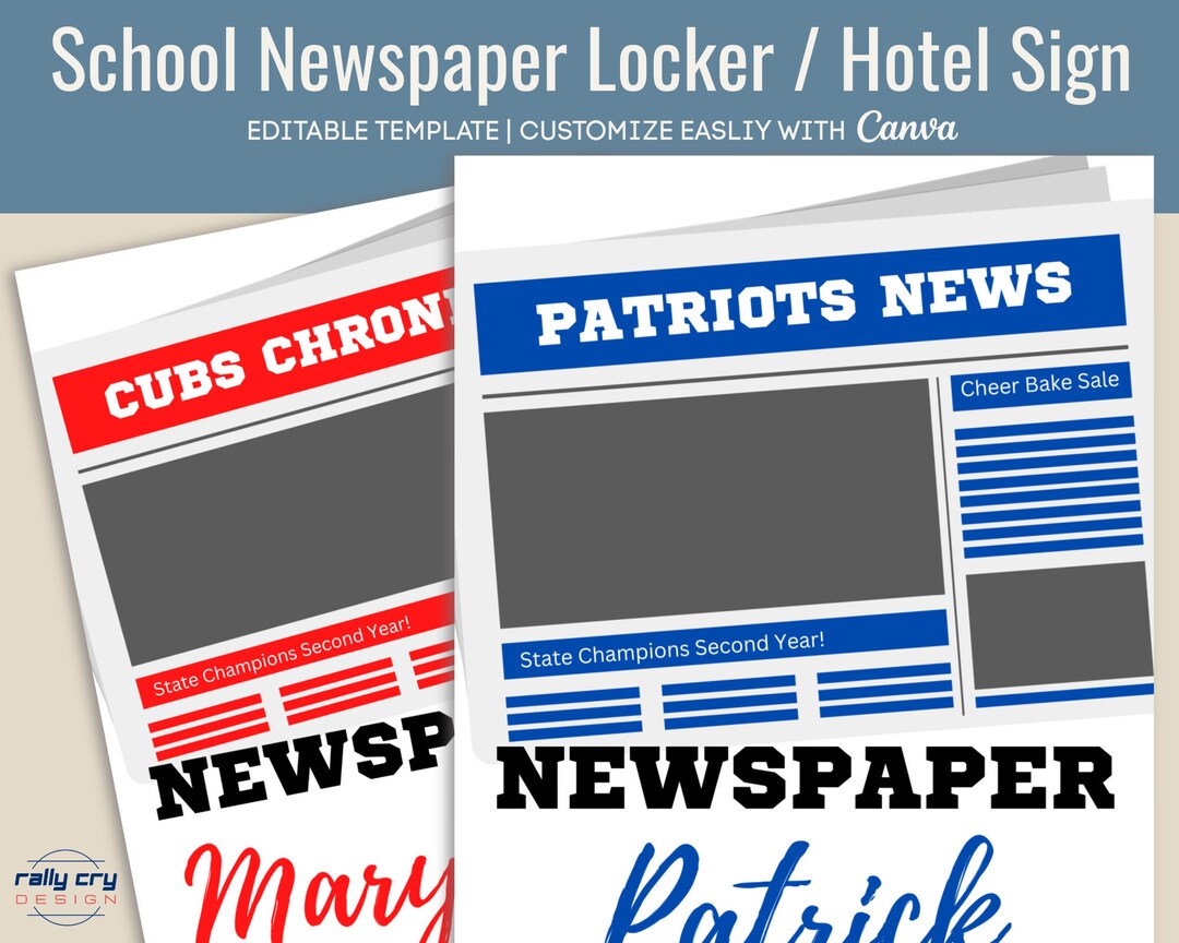 School Newspaper Locker Sign, Hotel Door Travel Sign, Newspaper Locker ...