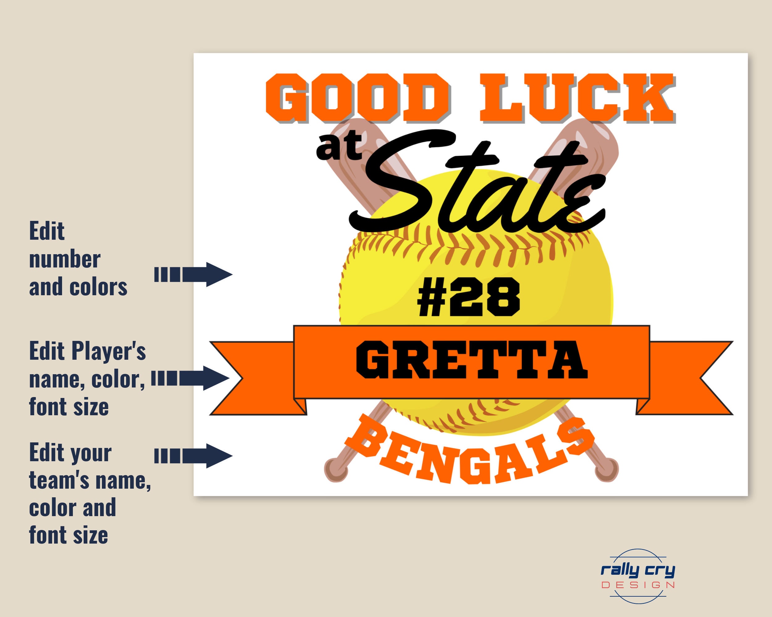 Girls Softball Hotel Door Sign Good Luck at State Sign - Etsy