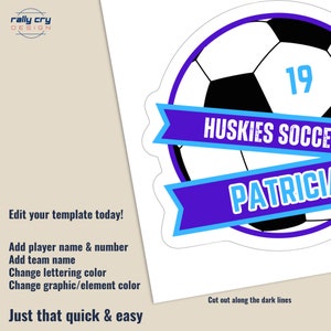 Soccer Locker Decoration Name Tag, Travel Team Hotel Door Sign, Soccer ...