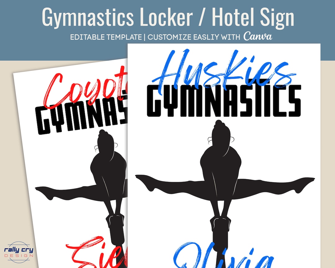 Gymnastics Hotel Door Sign Tag, Locker Decoration Sign, Gymnastics Club ...