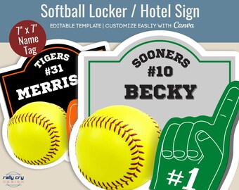 Softball Door Poster Template - Etsy
