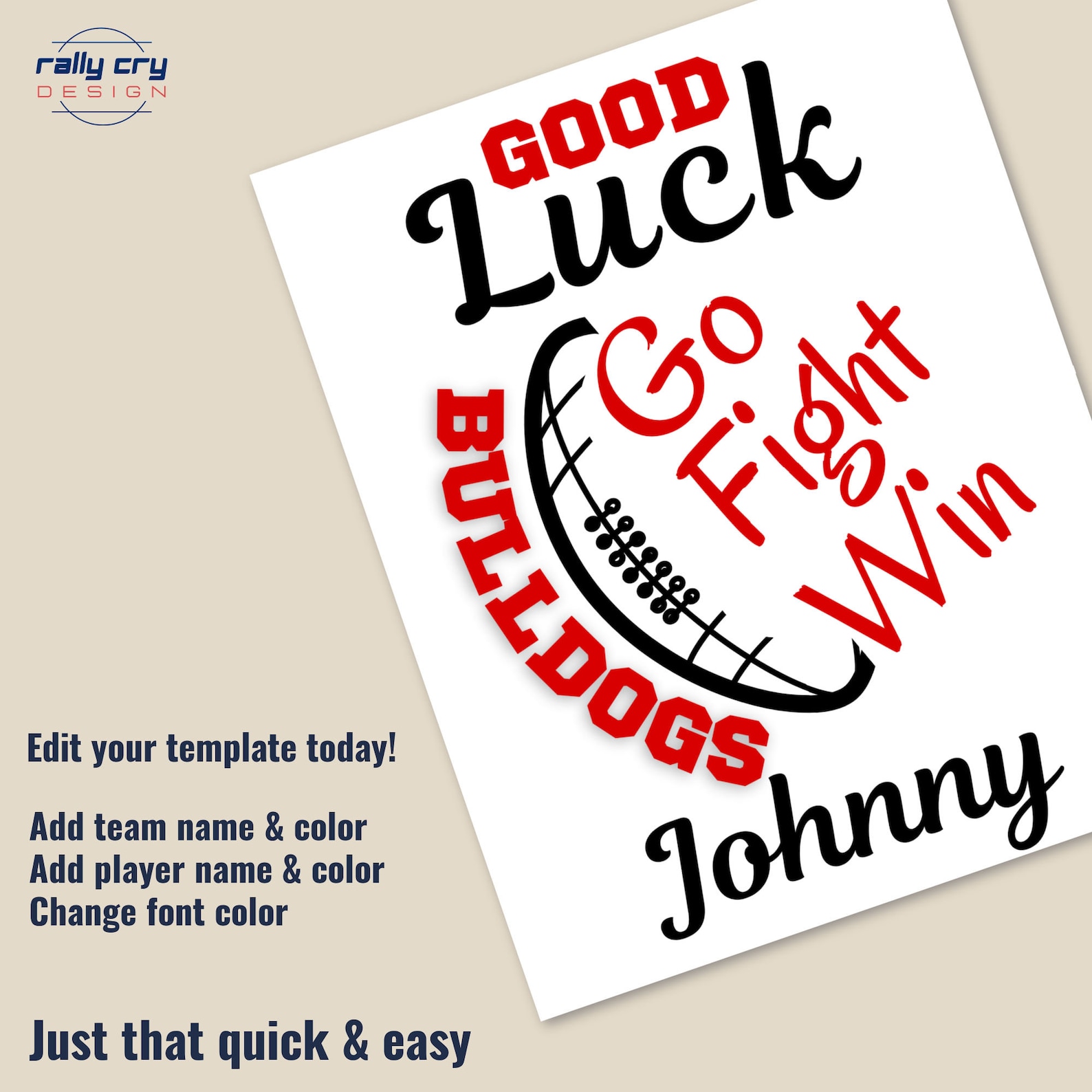 Good Luck Football Locker Decoration, Locker Sign Tag, Hotel Door Sign ...