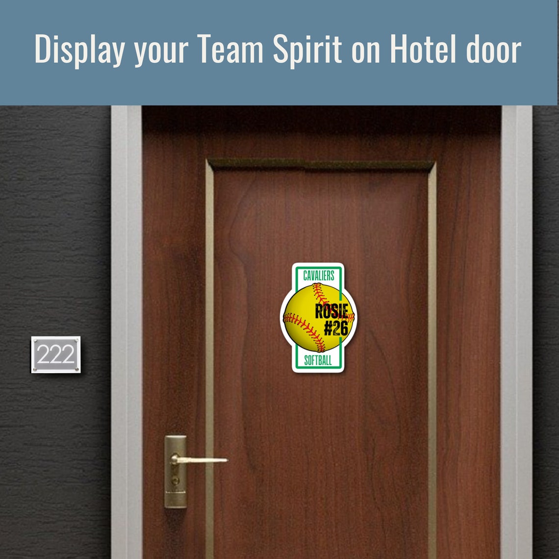 Softball Hotel Door Sign Locker Decoration Name Tag Softball - Etsy