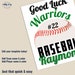 Good Luck Baseball Locker Decoration Name Tag, Hotel Door Sign, Locker ...