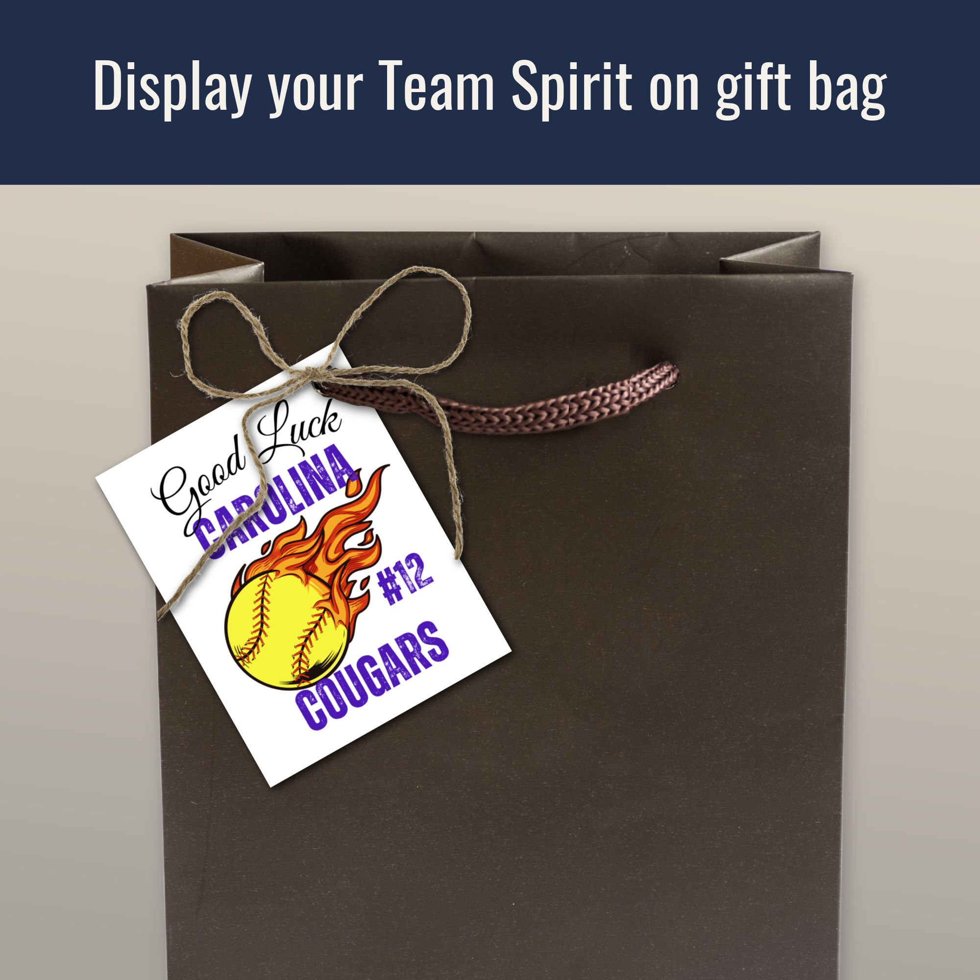 Good Luck Softball Name Gift Tag Softball Game Day Goodie Bag - Etsy