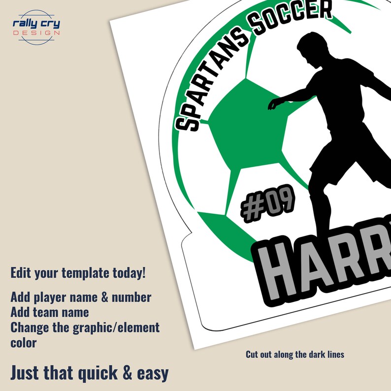 Boys Soccer Hotel Door Name Tag, Locker Room Decoration Sign, Soccer ...