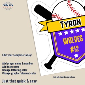 Baseball Hotel Door Sign, Locker Decoration Name Tag, Baseball ...