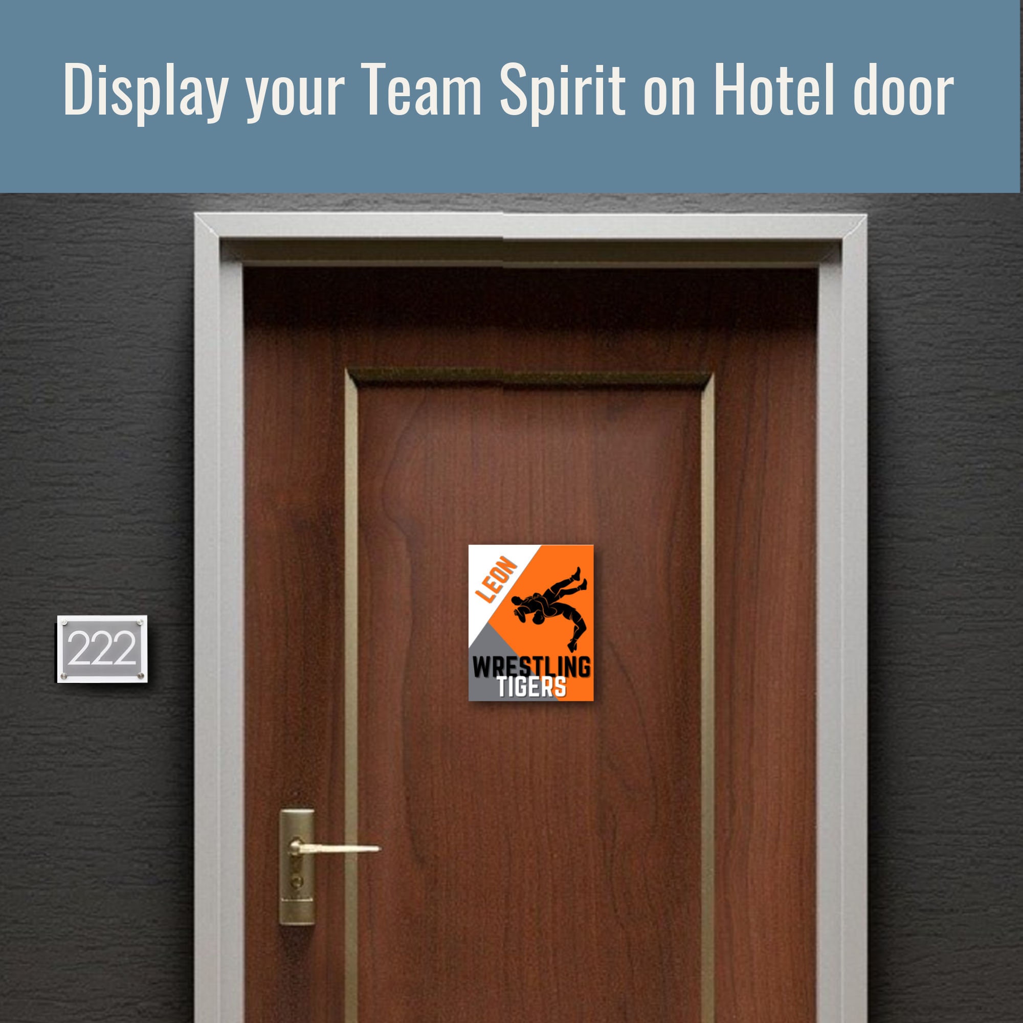 Wrestling Locker Tag Hotel Door Sign Pep Rally Team Spirit - Etsy