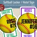 Softball Hotel Door Sign Locker Decoration Name Tag Softball - Etsy