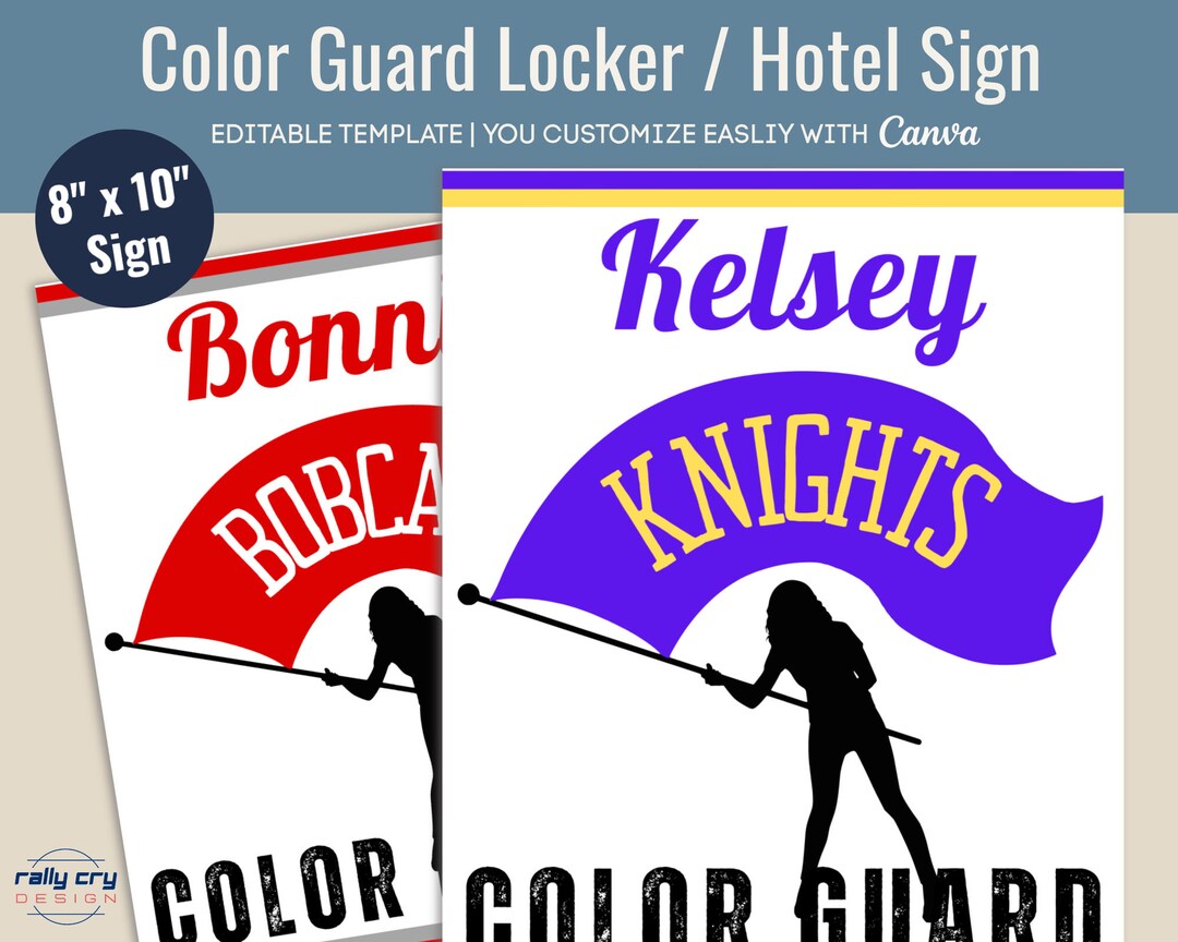 Color Guard Locker Sign, Hotel Door Sign, Locker Decoration Tag, Band ...