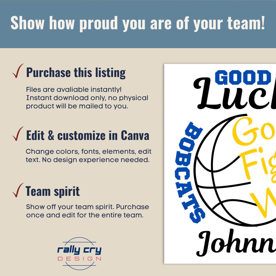 Good Luck Basketball Hotel Door Sign Pep Rally Poster - Etsy