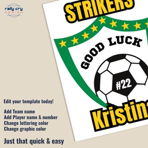 Soccer Good Luck Travel Hotel Door Sign, Locker Decoration Tag, Club ...