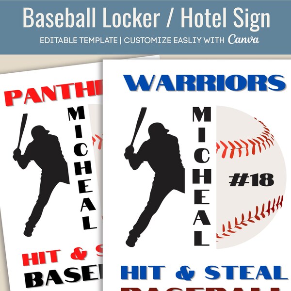 Travel Baseball Hotel Room Signs - Etsy