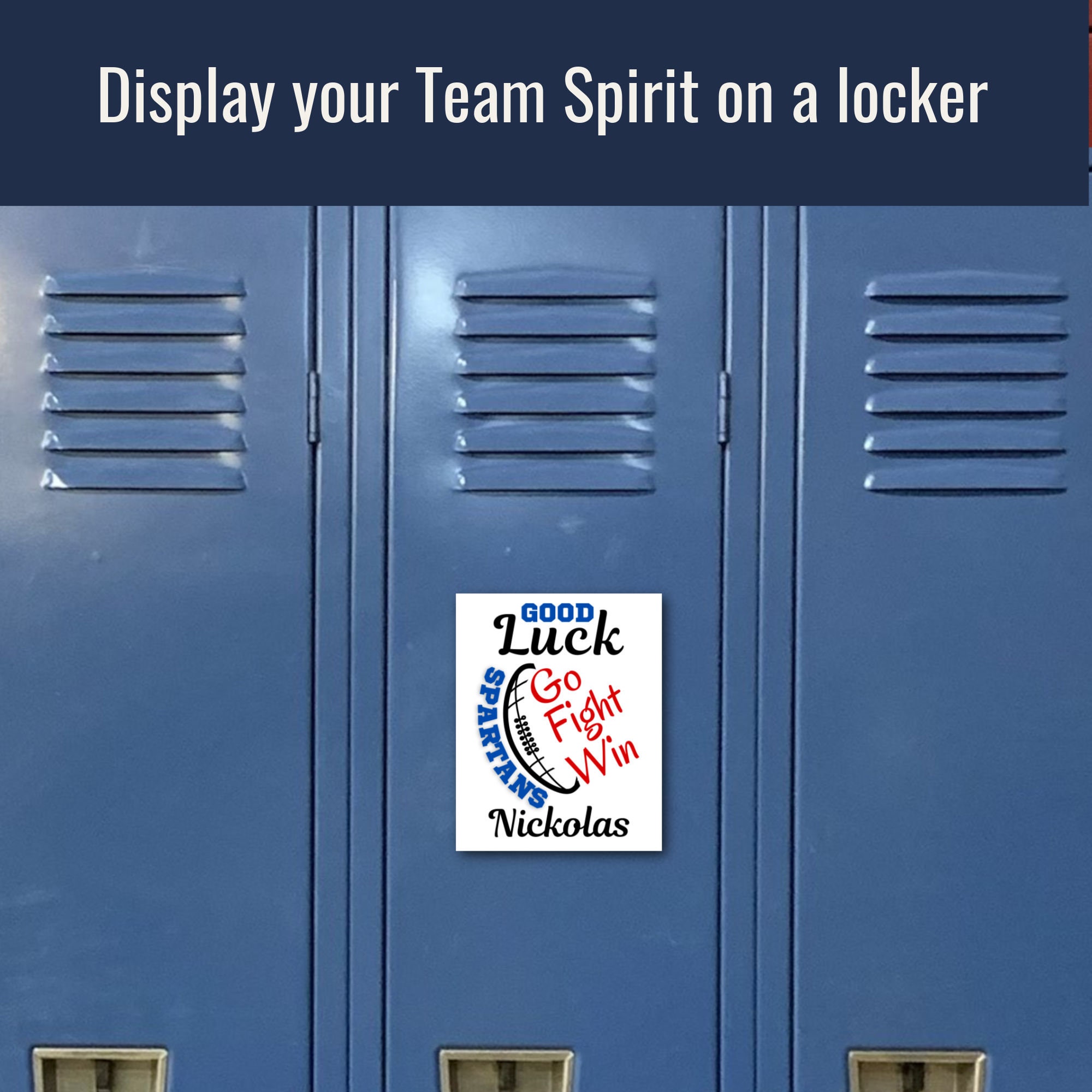 Good Luck Football Locker Decoration, Locker Sign Tag, Hotel Door Sign ...