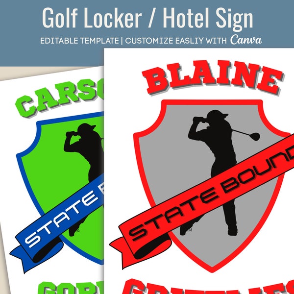 Golf Door Hanger Template - Etsy