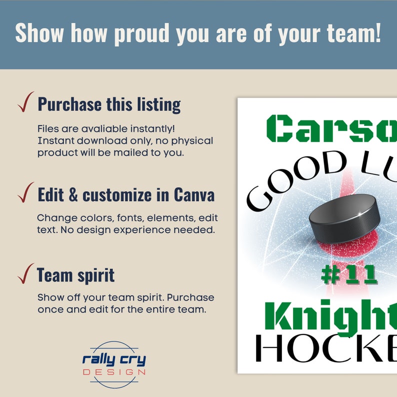 Good Luck Hockey Locker Decoration Sign Trave Pride Hotel - Etsy