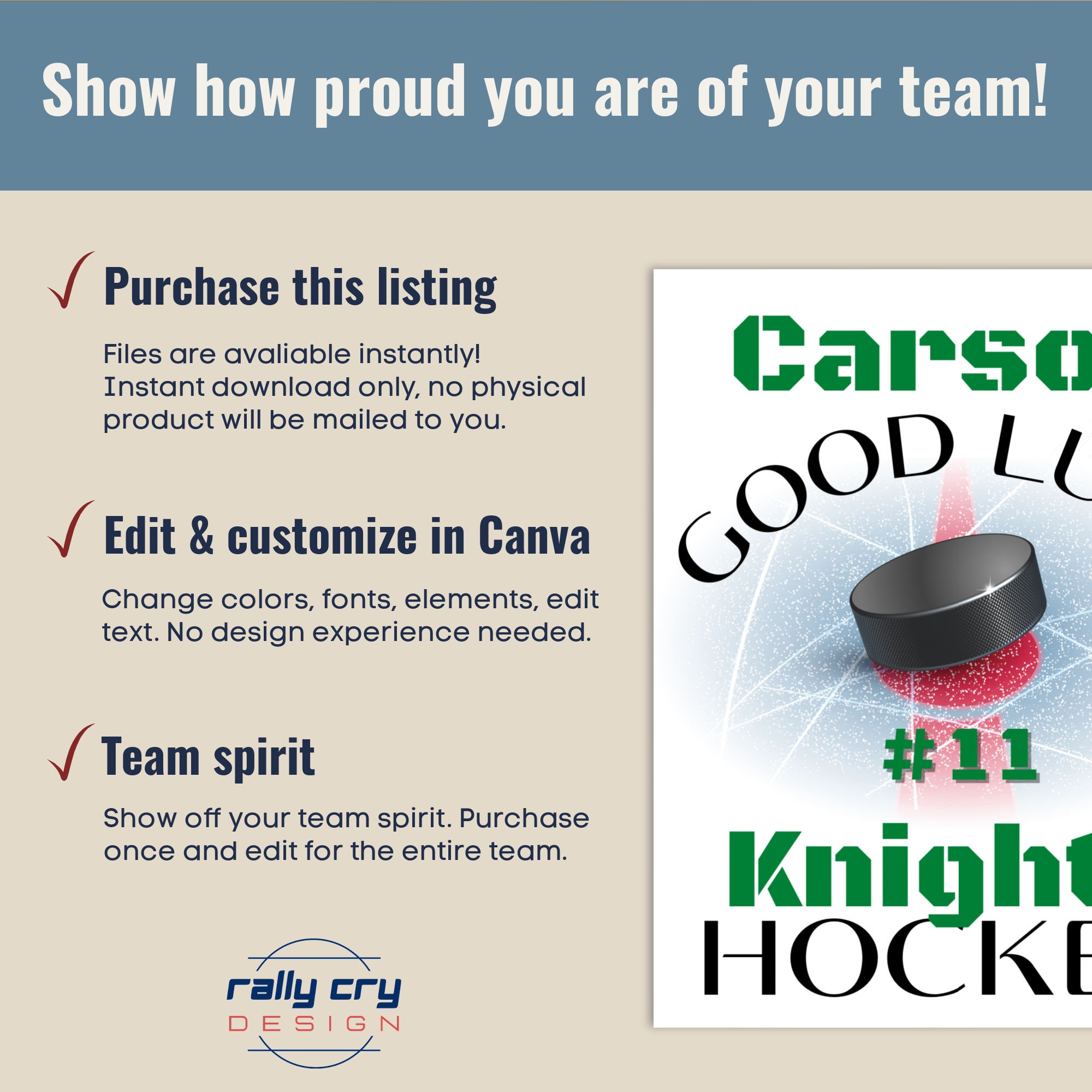 Good Luck Hockey Locker Decoration Sign Trave Pride Hotel - Etsy