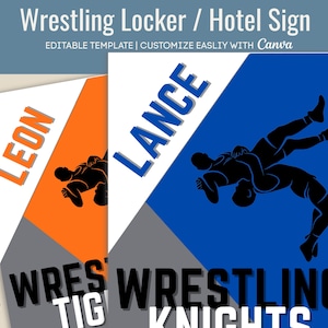 Wrestling Locker Tag, Hotel Door Sign, Pep Rally Team Spirit Poster ...